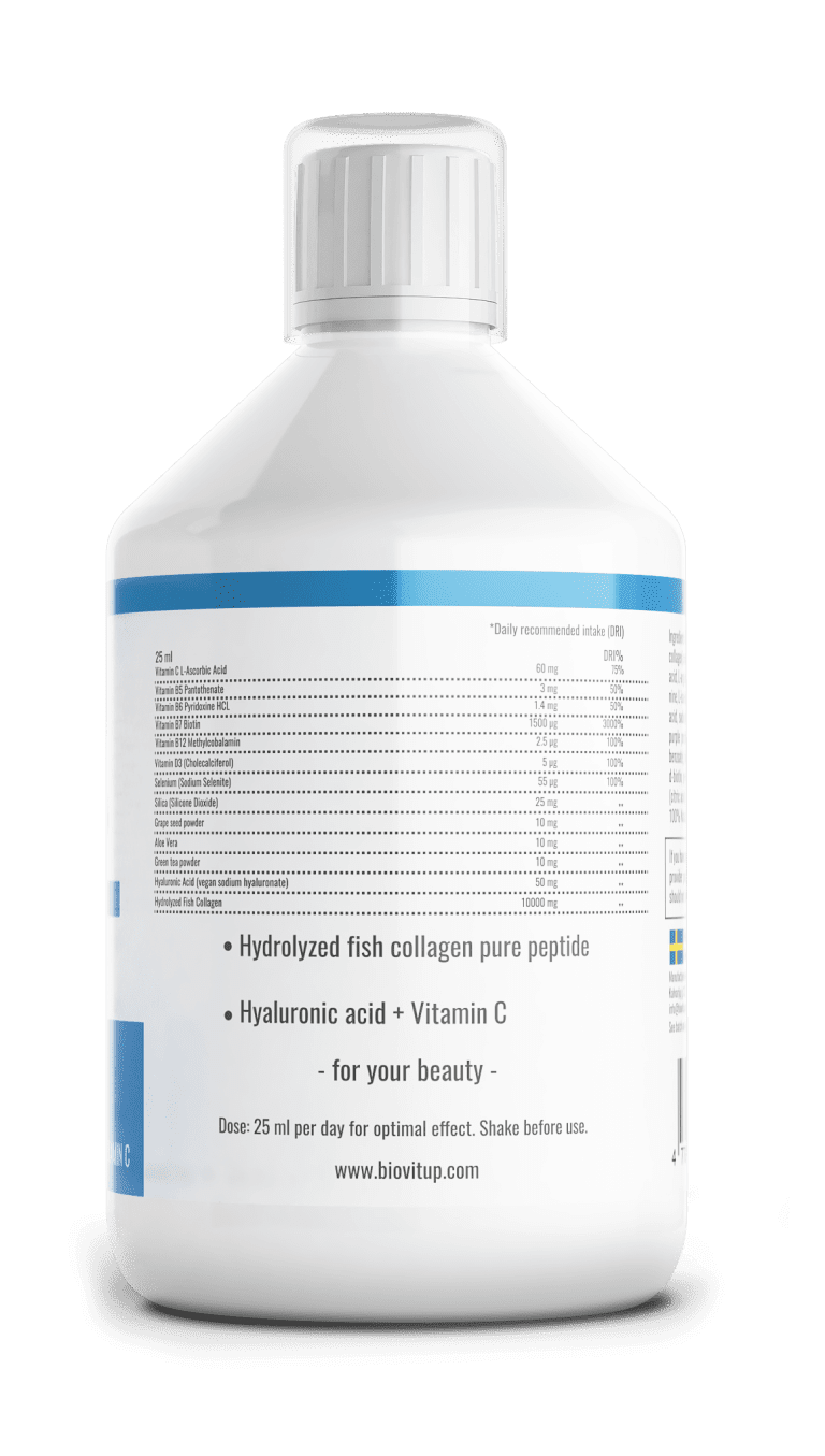 Kolagenas 10000 su hialurono rūgštimi. Žuvų kolagenas